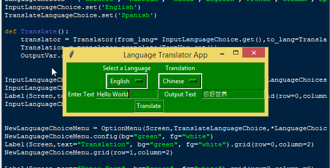 Simple Language Translator App Using Tkinter In Python Free Source Code Sourcecodester